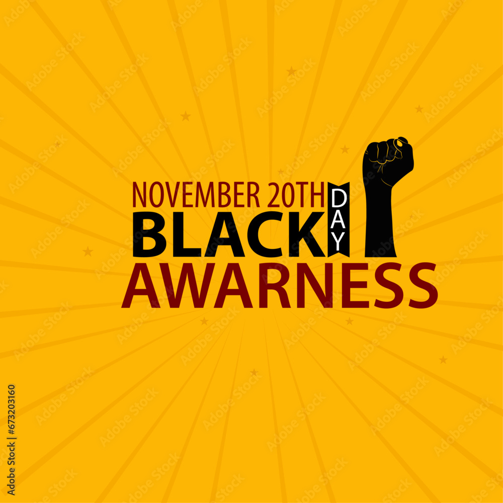 flat background design campaign poster banner support black people to ...