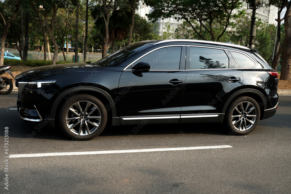 Serpong, Indonesia - 30 Oktober 2023: Luxury SUV car, Mazda CX 9 at the ...