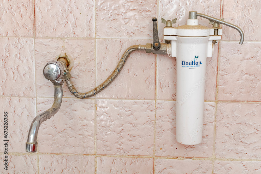 Algeria - Juin 28, 2023: British water filter system Doulton wold class ...