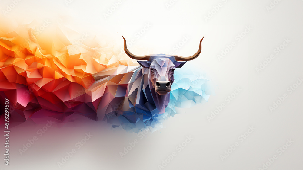 Bulle als Zeichnung Symbol für den Bullenmarkt an der Börse im ...