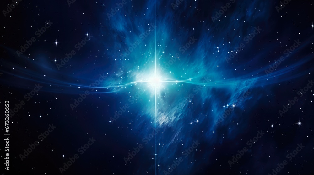 Jesus Star: Nativity of Bethlehem. Dark Blue Starry Sky with Bright ...