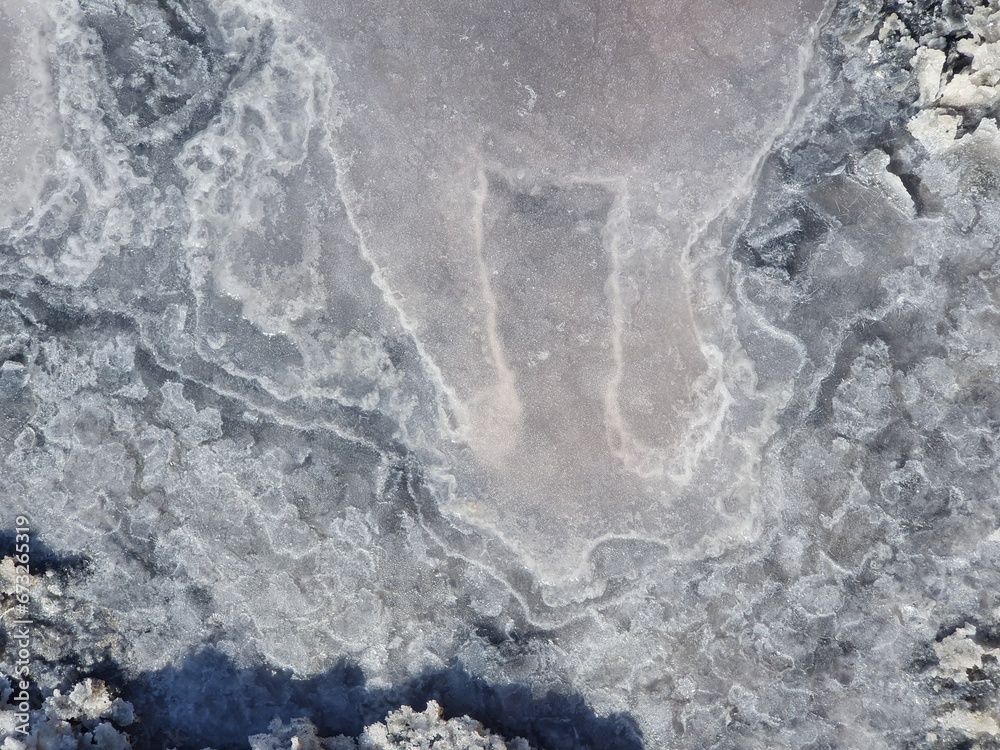 Texture of sea salt. Patterns of salt. Crystallization of brine. Stock ...