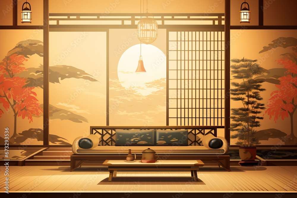 vintage japanese room background Traditional Japanese-style rooms on ...