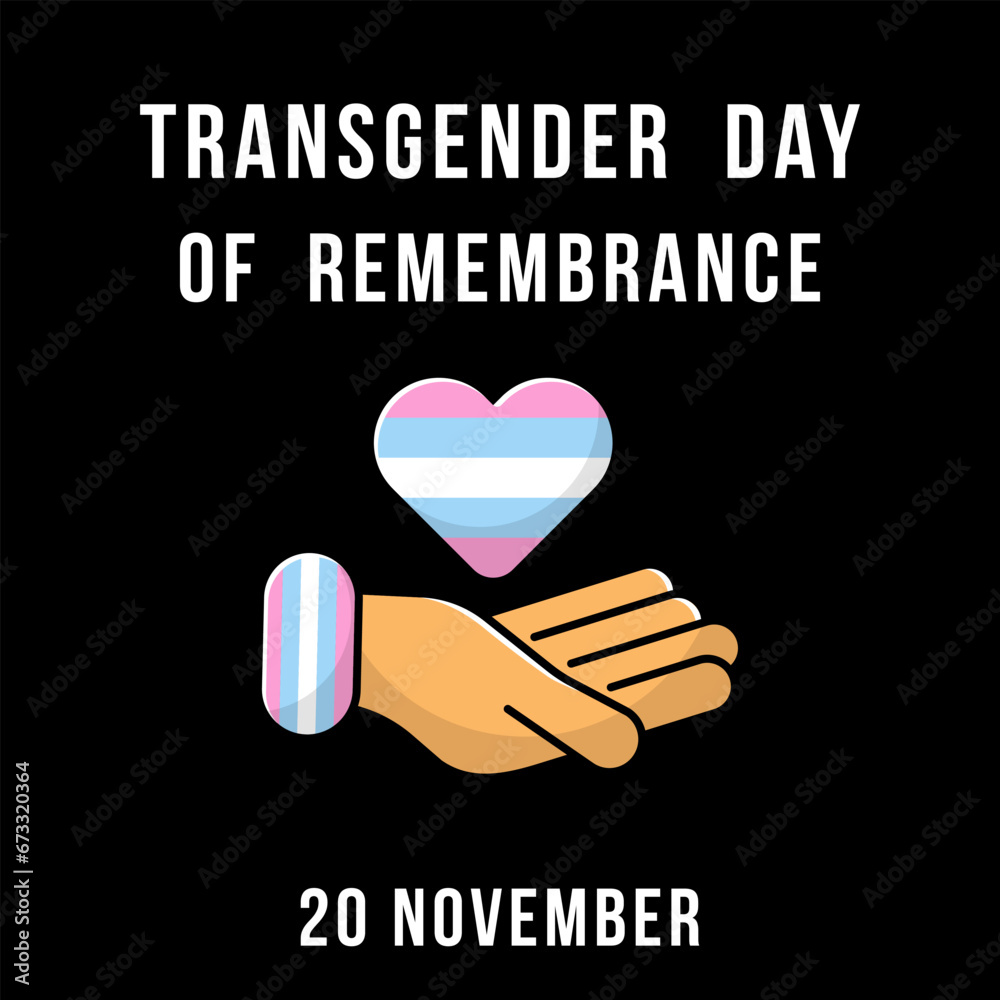 Transgender Day of Remembrance. Square banner for social media post ...