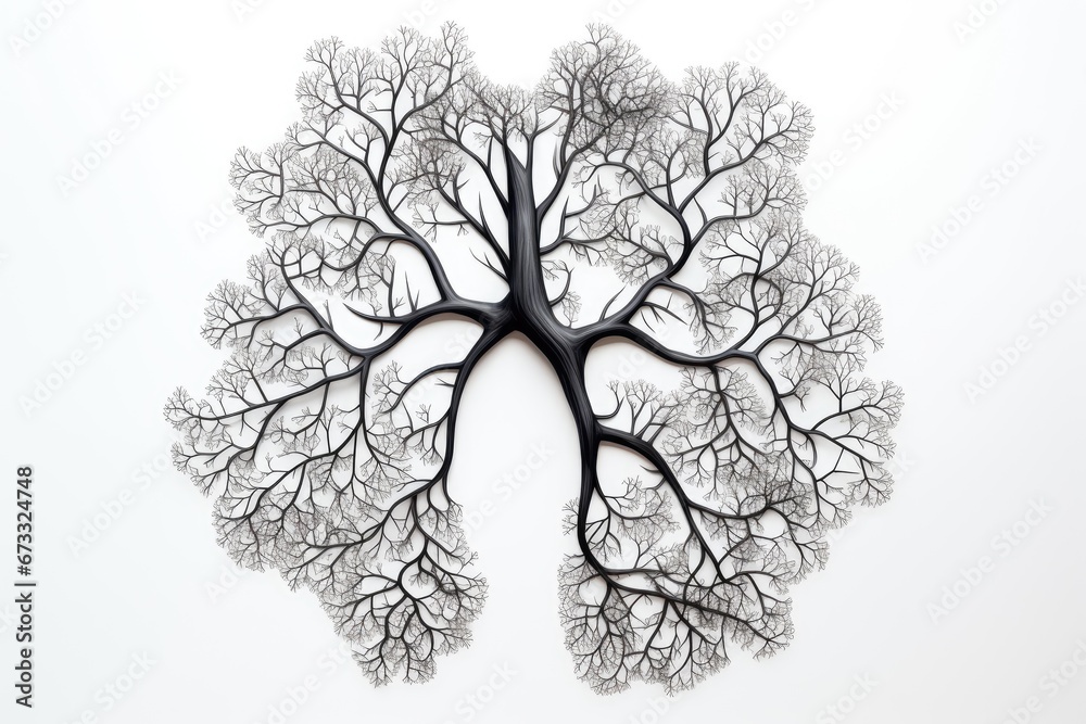 Lung silhouettes on white Trees as planet s lungs Air purifying Ecology ...