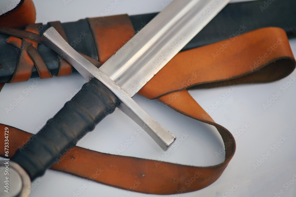 Sword of a medieval warrior of the Russian squad. Objects of medieval ...