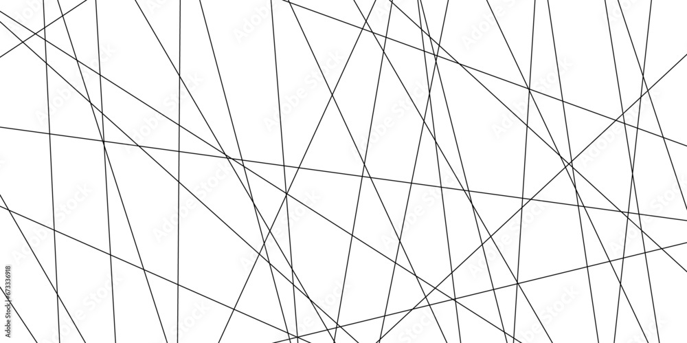 Random chaotic lines abstract geometric pattern / texture. Modern ...