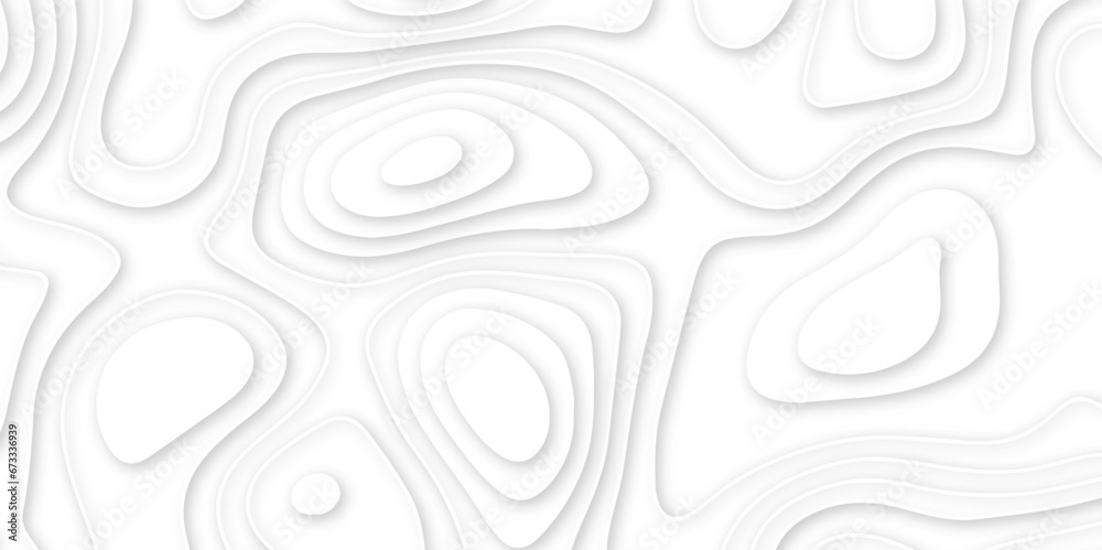 Abstract wavy line 3d paper cut white background. Abstract curve line ...