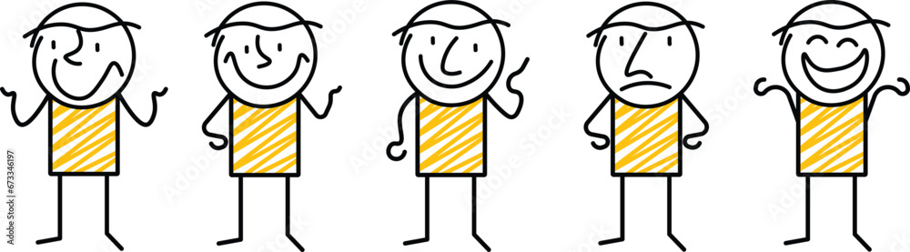 Abstract cartoon people character design comic Faces with various ...