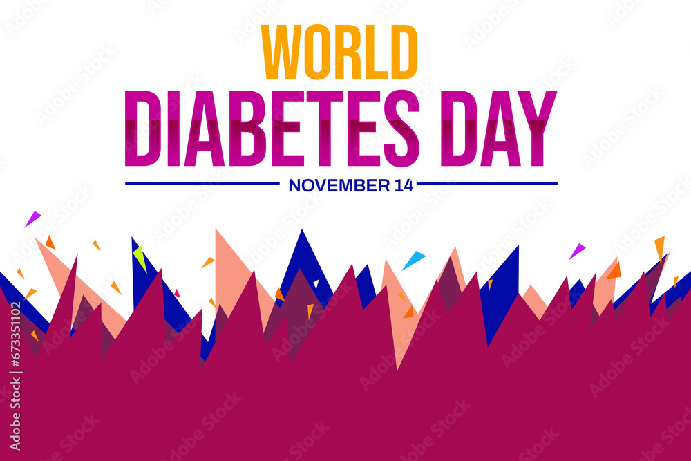 World Diabetes Day Wallpaper with traditional different shapes design ...