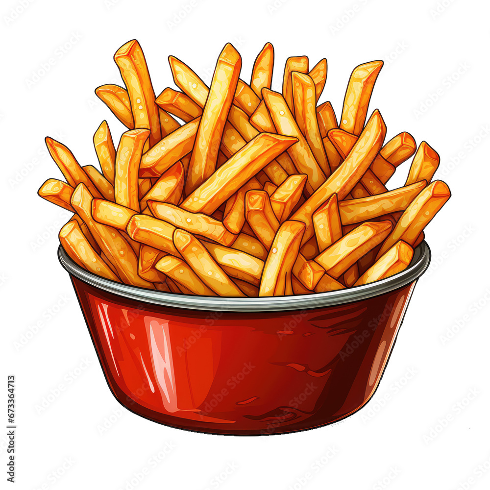 crispy crunchy long potato french fries . Clipart PNG image ...