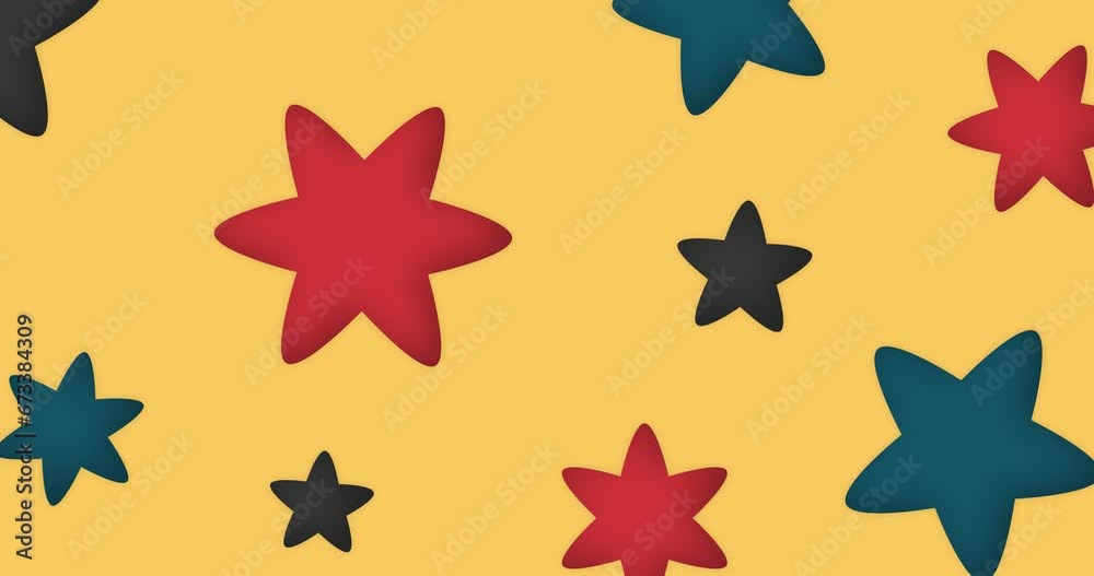 Abstract background of flat rotating and levitating curved hexagon background. Multicolor ...