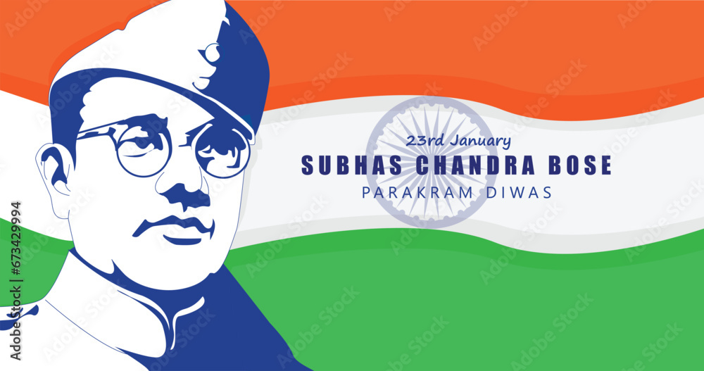 Vector illustration concept of Netaji Subhas Chandra Bose Jayanti 23 ...