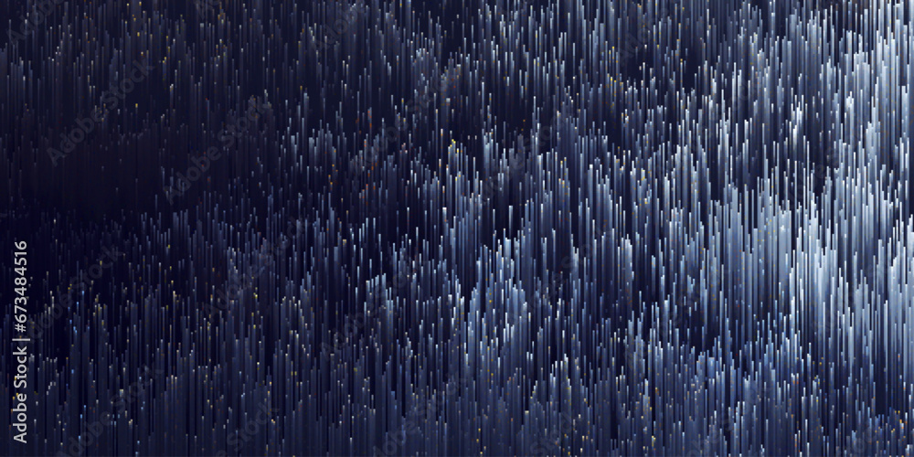 Big data flow in pixel art style. Futuristic cosmic glowing pixel ...