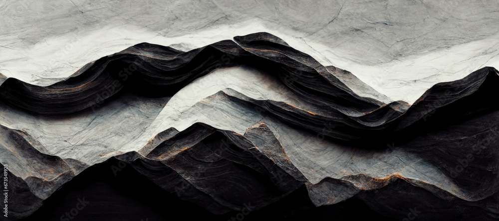 Minimal grey cracked slate stone close up texture, weather erosion ...