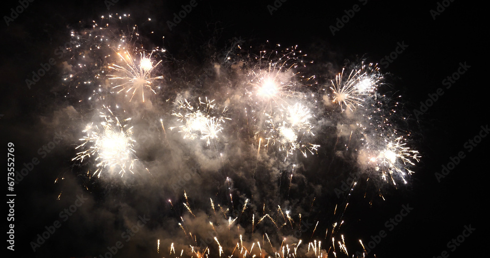 Golden Firework celebrate anniversary happy new year 2022, 4th of july ...