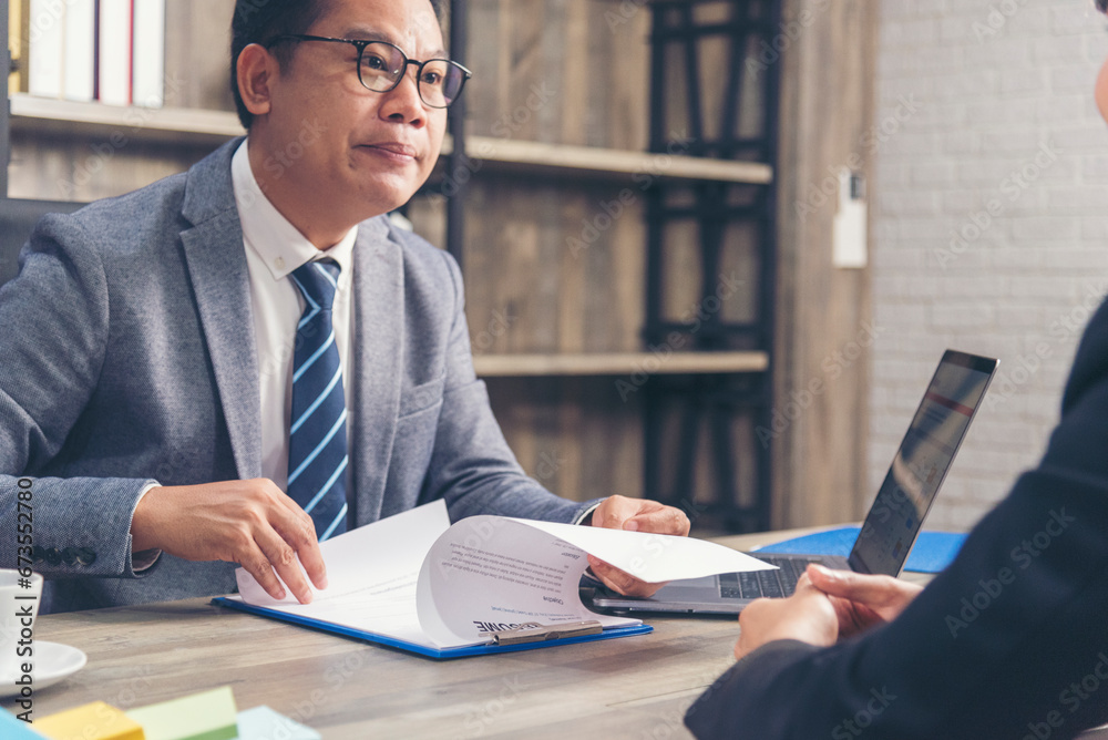 Job HR applicants having an interview with Human resource manager jobs ...