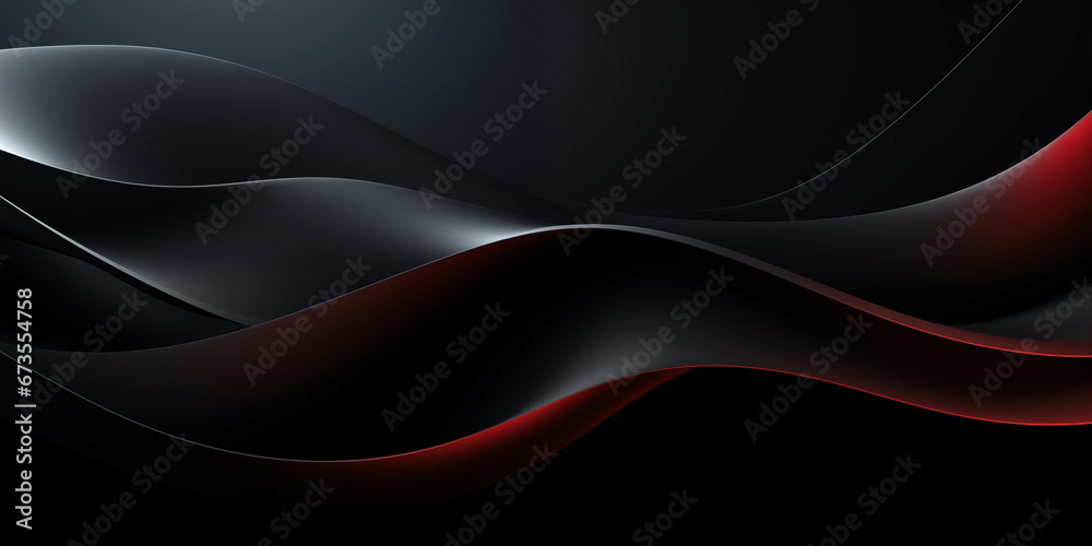 Dark background with curve lines shapes modern technical design ...