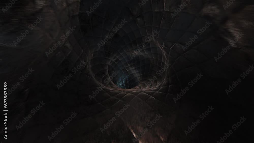 3D Tunnel Loop, Snake Reptile Skin Texture, Seamless Looped Visuals ...