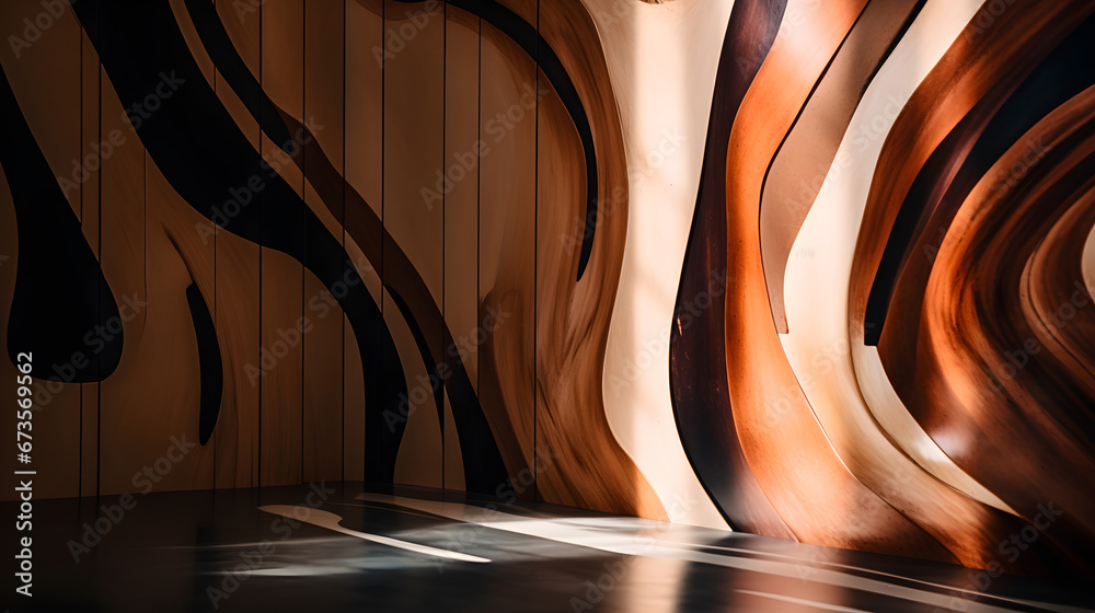 Interplay of light and shadow is captured in abstract art that can be ...