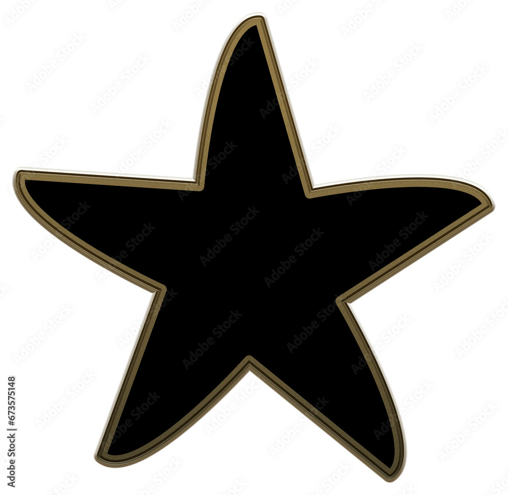 3d star, Black star transparent background. Stock Illustration | Adobe ...