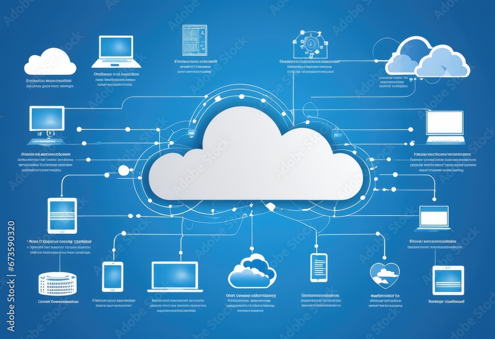 an infographic illustrating the key components of a cloud computing ...