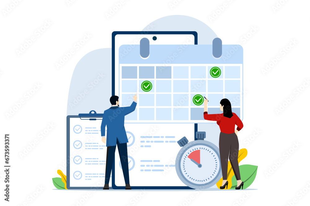 concept of time schedule, time management, deadline, planner, start-up ...