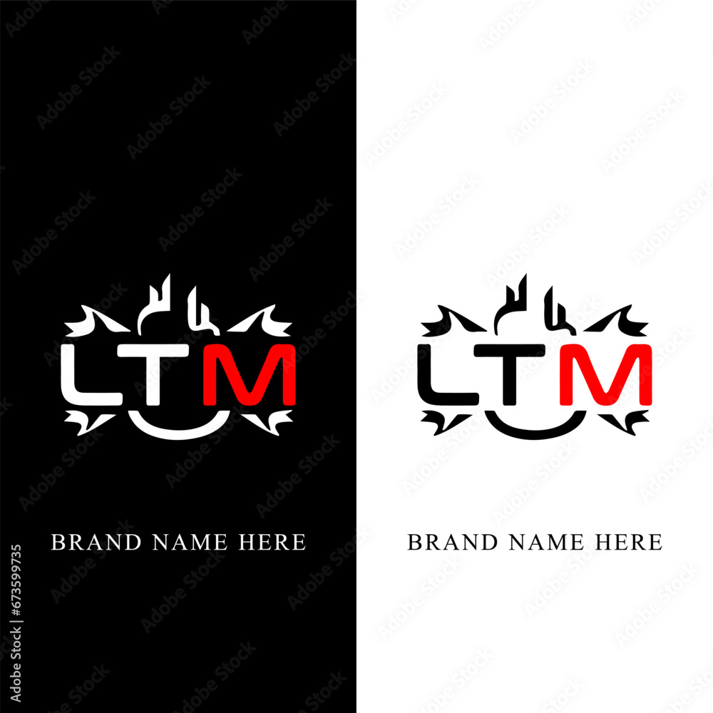 LTM logo. L T M design. White LTM letter. LTM, L T M letter logo design ...