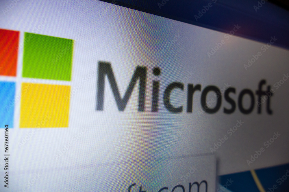 Guadalajara Jalisco, Mexico - November 11, 2023: Microsoft company logo ...