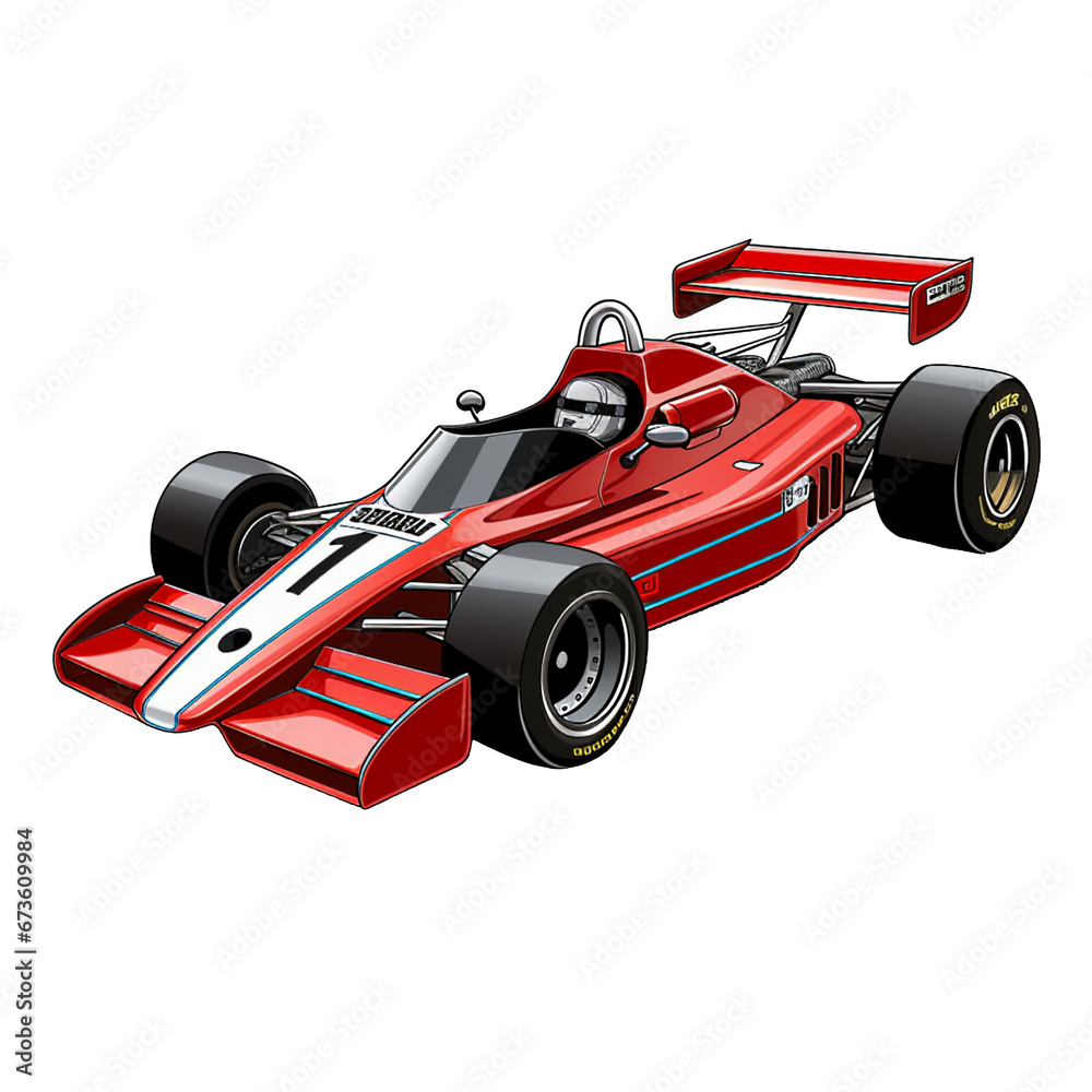 Roter Formel Rennwagen / Rennauto Clipart Grafik / freigestelltes Bild ...