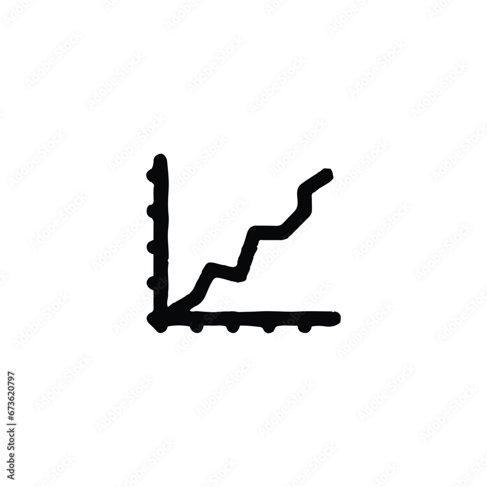 Chart icon. Simple style finance poster background symbol. Chart brand ...