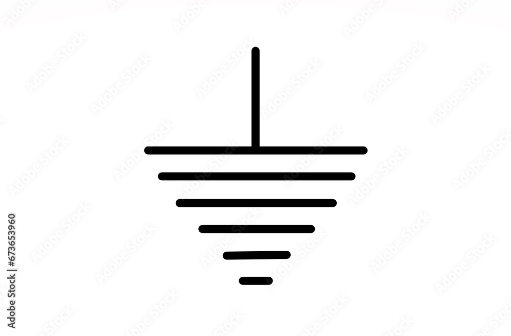 Image representing a grounding. Ground electronic circuit symbols Stock ...