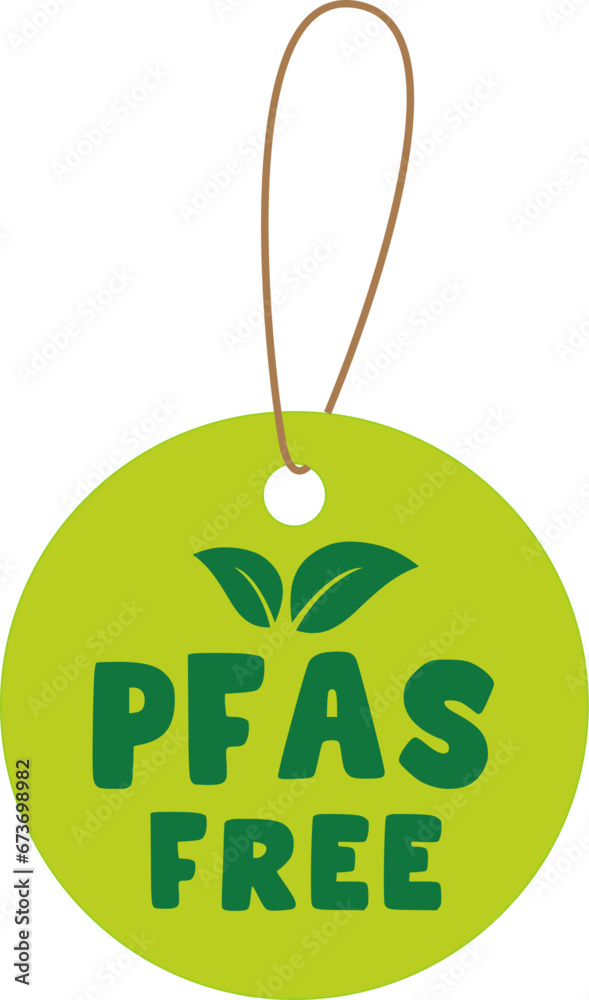 PFAS Free Label Badge, per- and polyfluoroalkyl substances, Icon ...
