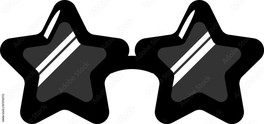 Disco star shaped glasses. Health and vision protection. Eye protection ...