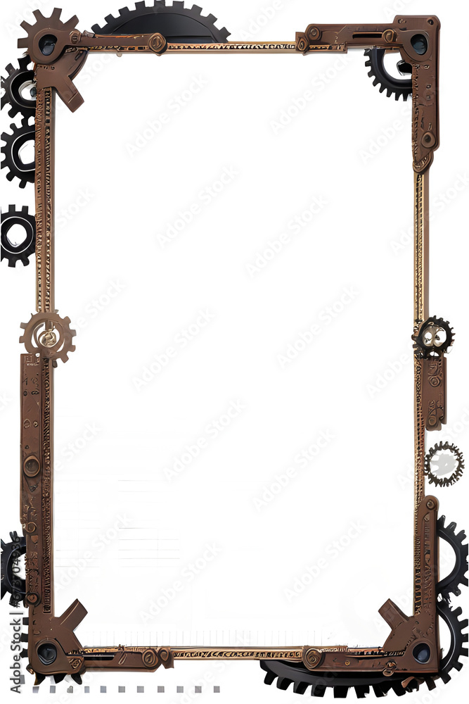 Steampunk border frame PNG transparent background Stock Illustration ...