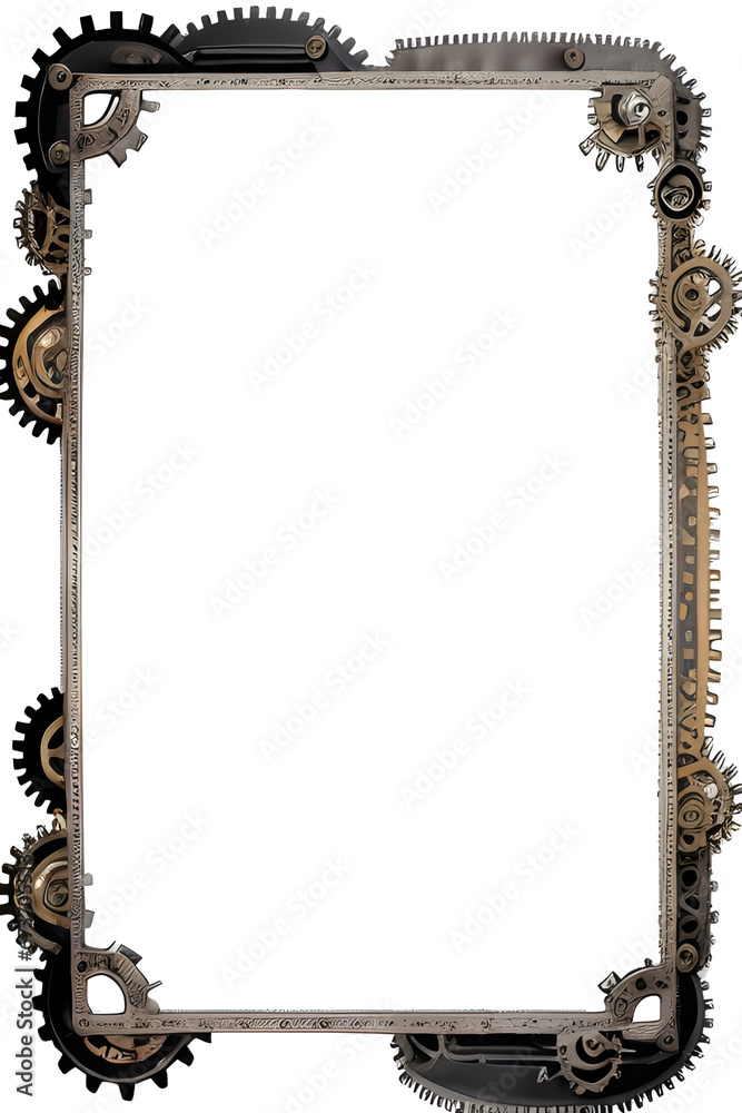 Steampunk border frame PNG transparent background Stock Illustration ...