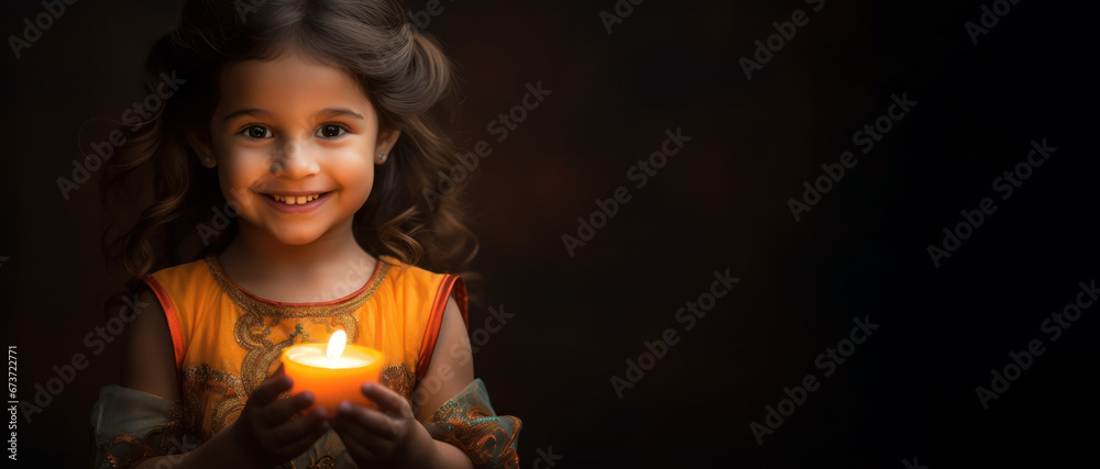 Karthika Pournami background - a cute kid holding oil lamp, Hindu ...