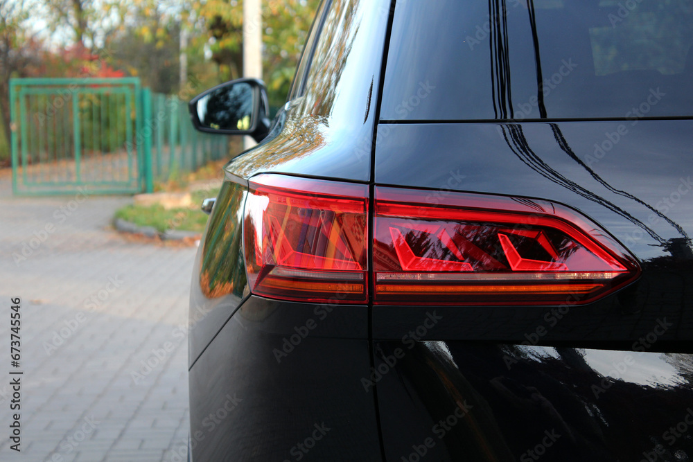 Vinnytsia, Ukraine; November 02, 2023. Close up New Volkswagen Touareg ...