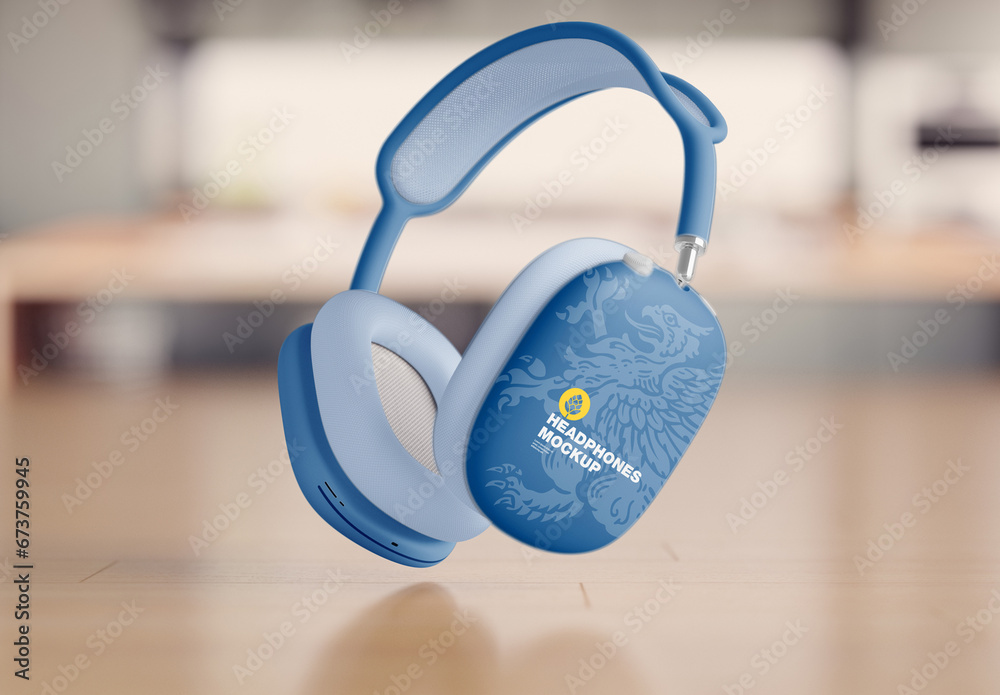 Headphones Mockup Stock Template | Adobe Stock