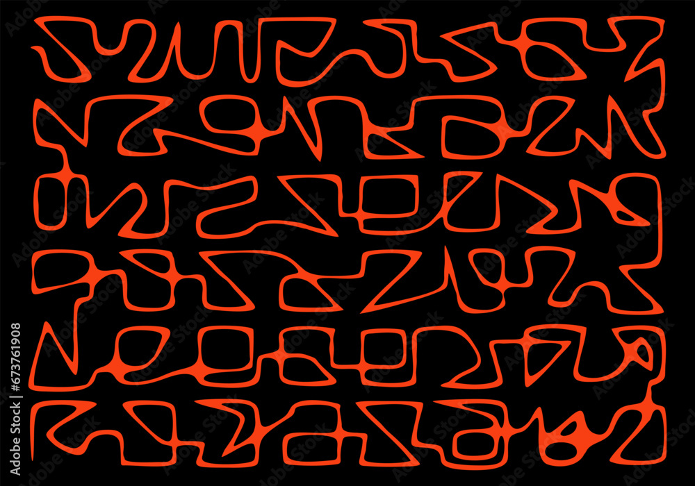 Continuous abstract line art for background design. Vector illustration ...