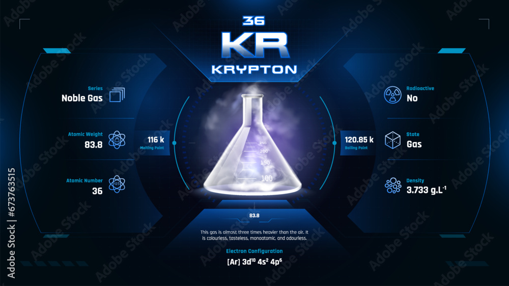 Krypton Gas Parodic Table Element 36-Fascinating Facts and Valuable ...