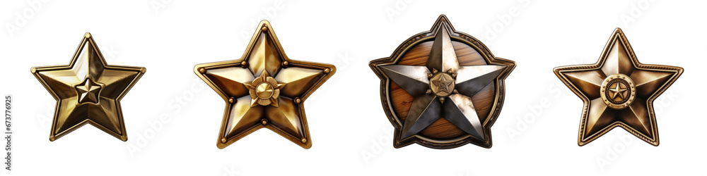 Sheriff Star clipart collection, vector, icons isolated on transparent ...