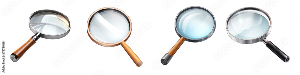 Magnifier clipart collection, vector, icons isolated on transparent ...
