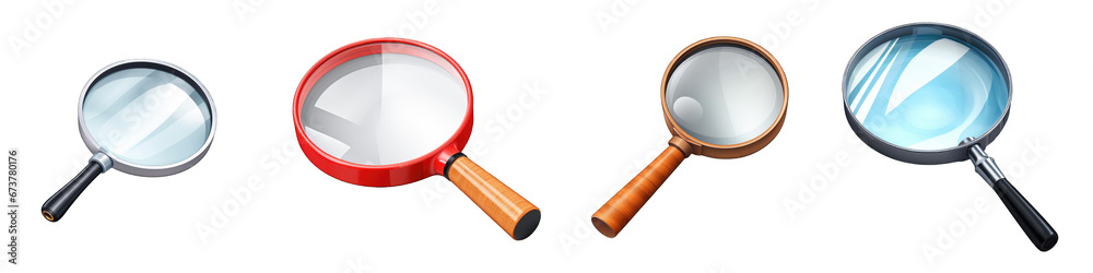 Magnifier clipart collection, vector, icons isolated on transparent ...