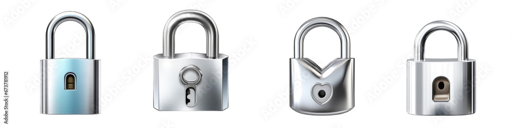 Silver Lock clipart collection, vector, icons isolated on transparent ...