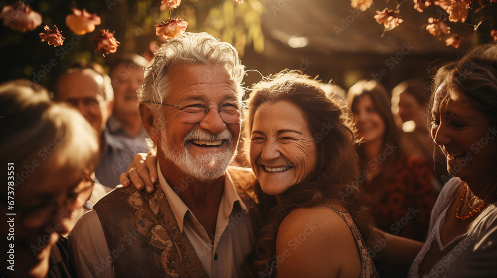 Family Reunion Hug: A family coming together for a big group hug ...