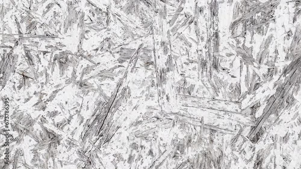 Vidéo Stock Chipboard plywood painted with white paint rough, surface ...