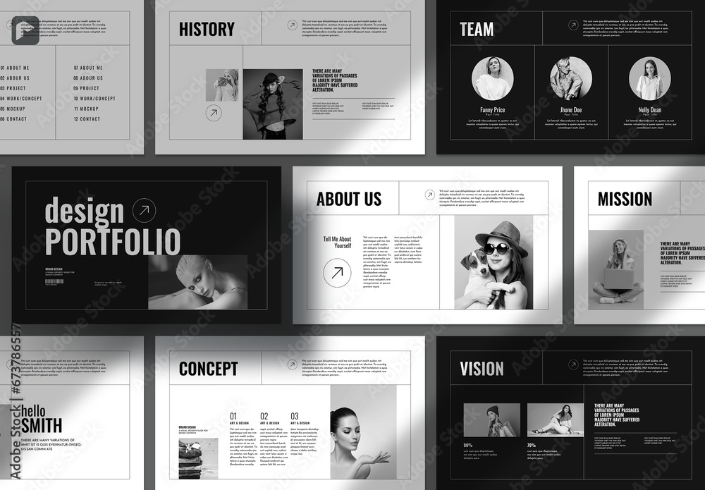 Design Portfolio Template Stock Template | Adobe Stock