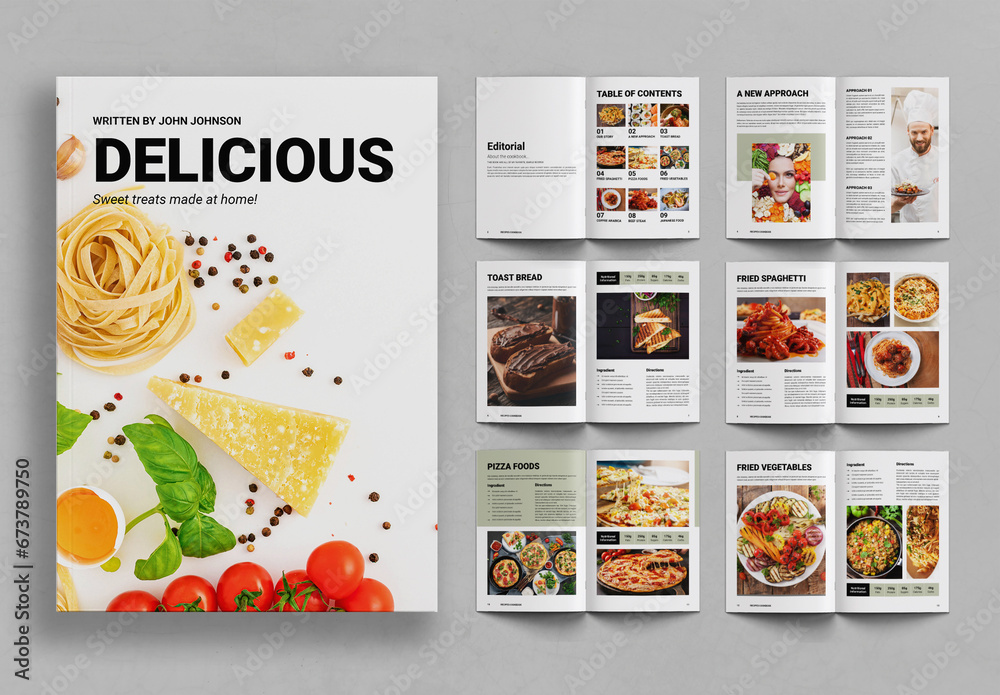 Cookbook Stock Template | Adobe Stock