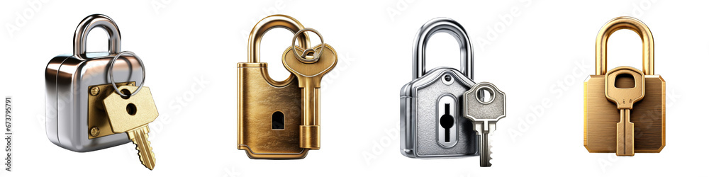 Lock and Key clipart collection, vector, icons isolated on transparent ...